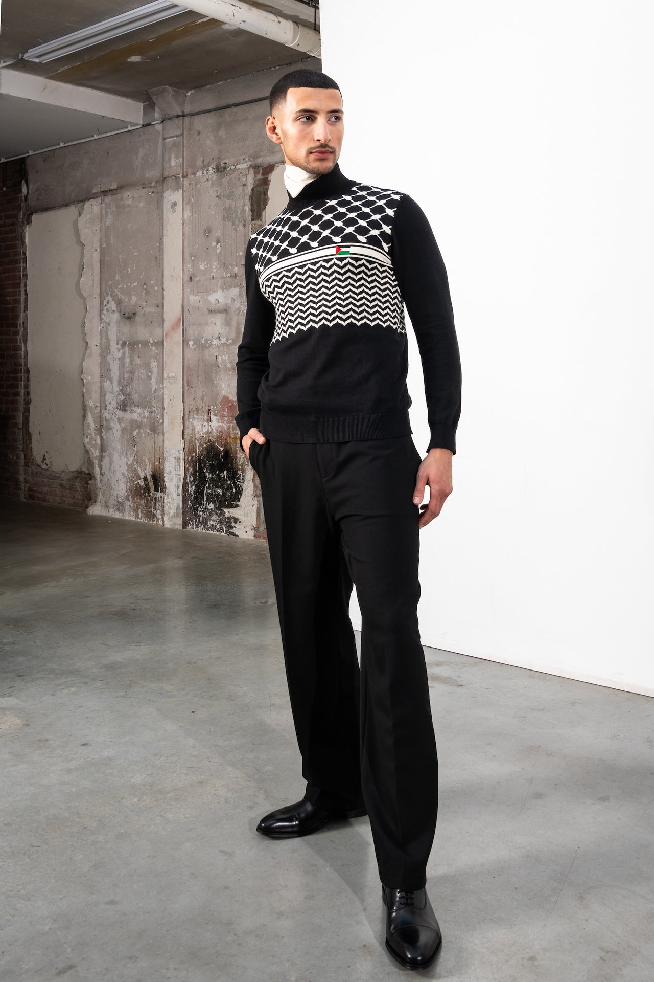 Keffiyeh High Neck Men - AZIZ BEKKAOUI